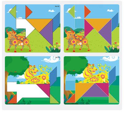 China Brinquedos educacionais de madeira magnéticos de Puzzels do Tangram para a criança à venda