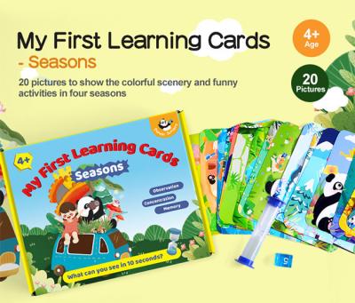 Cina 54 carte udibili di vista per i bambini di Trainning di logica dei bambini che imparano le carte in vendita