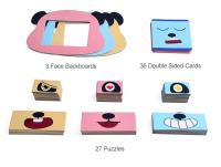 China Multicolor Expression Puzzle Geometric Figures Matching Emotion Expression for Children's Logical Thinking for sale