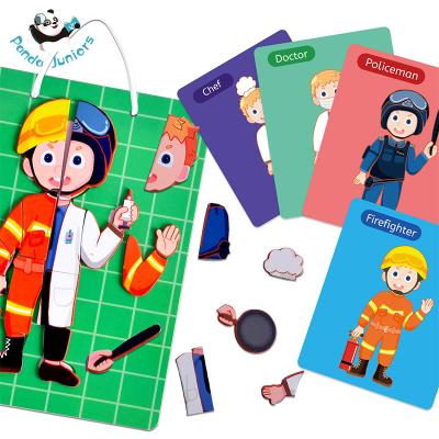 China Uniformi per il dottore Policeman, regalo del pompiere di compleanno di Magnetic Jigsaw Puzzle del cuoco unico per l'asilo for sale