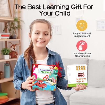 Cina I numeri di flash card d'apprendimento iniziali di istruzione 1-10 comprende Pen For Toddler Writing e un apprendimento Strofinata-puliti in vendita