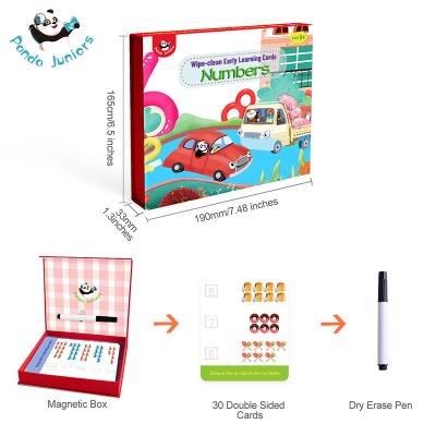 China I numeri di flash card d'apprendimento iniziali di istruzione 1-10 comprende Pen For Toddler Writing e un apprendimento Strofinata-puliti for sale