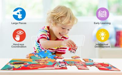 Cina Il puzzle gigante di puzzle del pavimento per il livello-Su dei bambini e dei bambini pratica in vendita