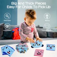China Multicolor Expression Puzzle Geometric Figures Matching Emotion Expression for Children's Logical Thinking for sale