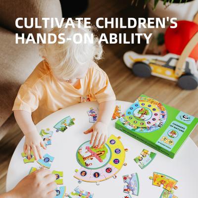 Cina Giocattoli in anticipo del bambino in età prescolare di istruzione dei puzzle rotondi del bambino circa i cambiamenti della natura in vendita