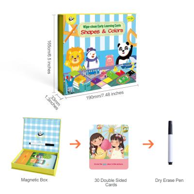 Cina Pulisca i flash card d'apprendimento in anticipo di colore pulito di forma per il 3-4enne in vendita