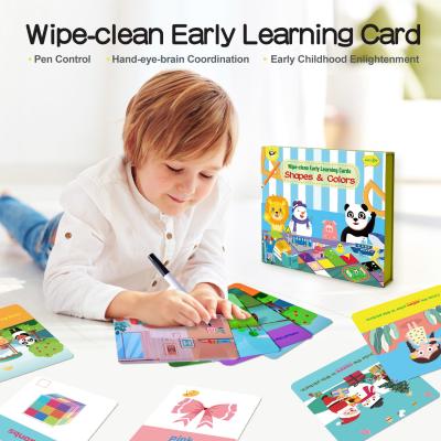 Cina Pulisca i flash card d'apprendimento in anticipo di colore pulito di forma per il 3-4enne in vendita