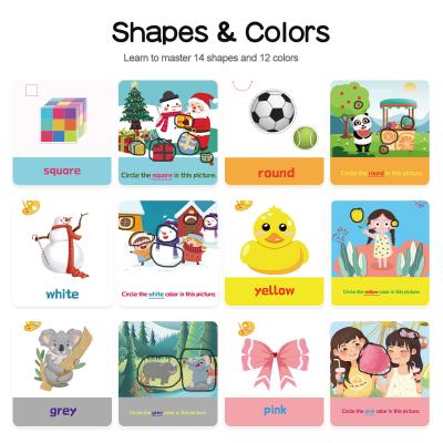 Cina Pulisca i flash card d'apprendimento in anticipo di colore pulito di forma per il 3-4enne in vendita