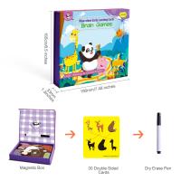 China Wipe Clean Brain Game Cards Rubber Magnet Material for sale