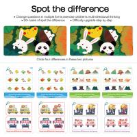 China Wipe Clean Spot Difference Cards Concentration Practice Learning for sale