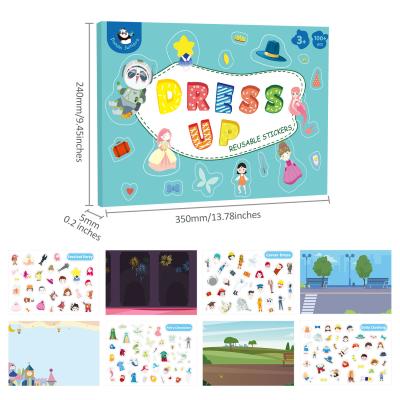 Κίνα 100PCS επαναχρησιμοποιήσιμο βιβλίο αυτοκόλλητων ετικεττών για τα καθημερινά φεστιβάλ ιματισμού χαρακτήρων νεράιδων προς πώληση