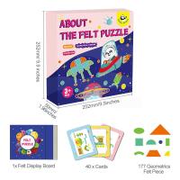 China Toddlers Felt Puzzles STEM Activity Book For Geometric Imagination Trainning for sale