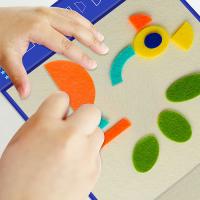 China Toddlers Felt Puzzles STEM Activity Book For Geometric Imagination Trainning for sale