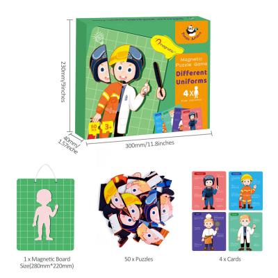 China Puzzle magnetico di formazione di pensiero logico per il pompiere Careers Learning dei poliziotti for sale