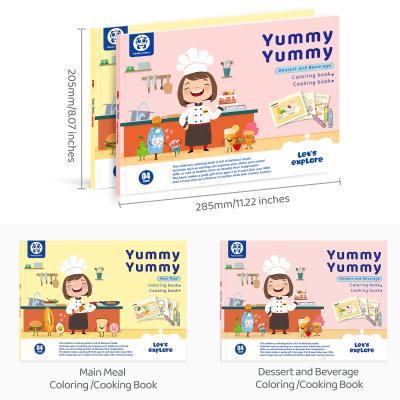 Cina Yummy Cooking Coloring Book 2 in 1 Disegno per bambini che dipingono in vendita