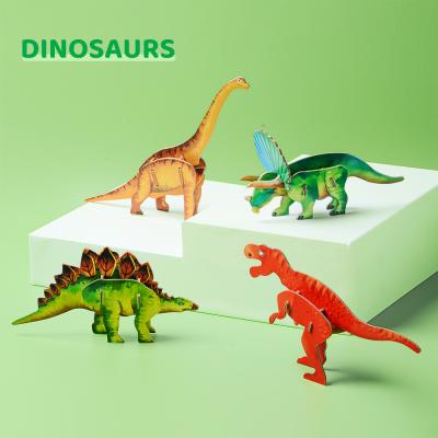 China O enigma educacional do papel 3D não tóxico brinca 3 o jogo da criança DIY dos dinossauros à venda
