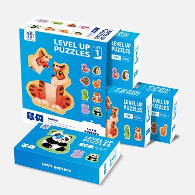 Cina Puzzle animali del bambino di Panda Juniors Level Up Level 1 per pre l'apprendimento della scuola in vendita