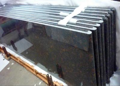 中国 タン ブラウンの花こう岩の台所カウンタートップは端/平削り器によって薄板にされたエッジングを曲げました 販売のため