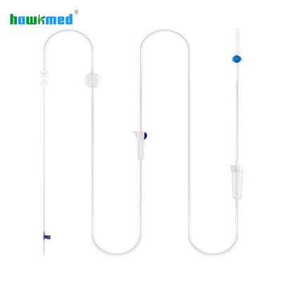 China Hawkmed Popular New Products Disposable Sterile Medical Grade Polyvinyl Chloride (PVC) Infusion Set Precision Filtration Disposable Infusion Set With Needle for sale