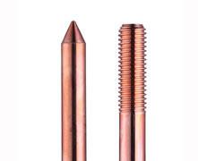 China High Tensile strength Copper clad steel Earthing Rod dia 8mm - 25mm for sale
