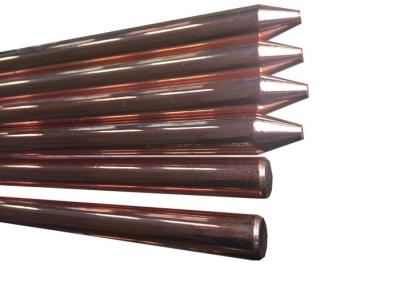 China Flat and pointed Copper clad steel Grounding Rod for Lightning protection for sale