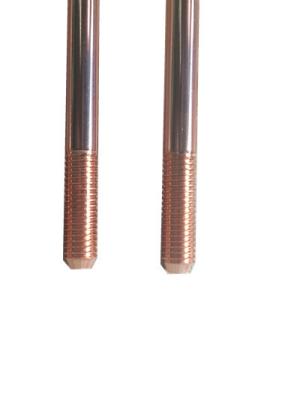 China Double heads thread copper bonded earthing rods , sectional ground rod for sale