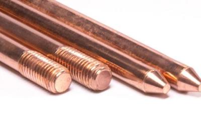 China Good conductivity Screwed Grounding Rod , electric fence earth rod for sale