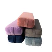 China Rectangular Yoga Bolster Pillow 64x24x14cm Soft Sponge Back Support Meditation Cushion CE SGS Approved for sale