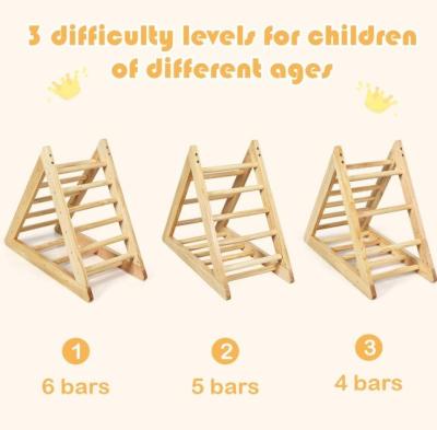 China Wooden Climbing Triangle Ladder Triangle Climber with Climbing Ladder for Toddlers for sale