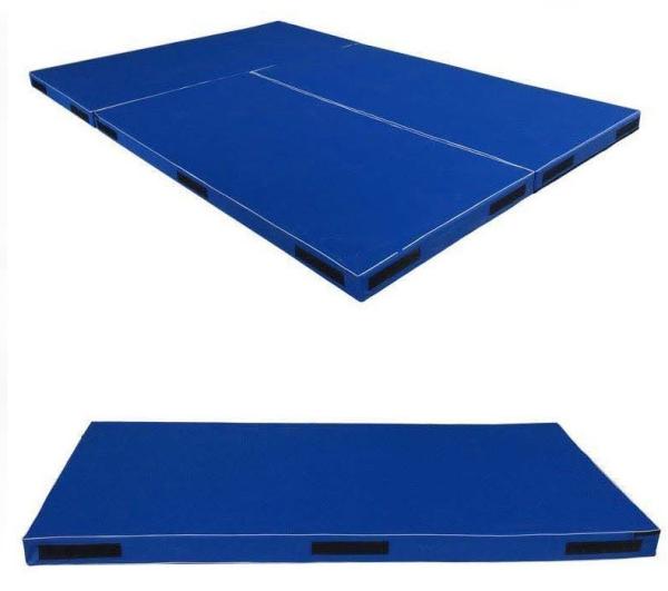 Quality Washable Material Gymnastics Soft Mat 600x200x10cm With Diverg. Demarcation Lines, Blue for sale