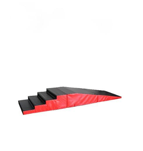 Quality EPE Foam Core Folding Gymnastics Step Mat Tumbling Handstand Stairs for sale