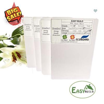 China 15mm 18mm  thickness 0.55 density close cell PVC foam board for sale