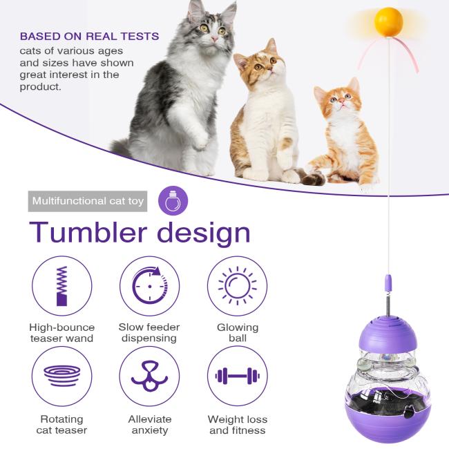 High quality Cat accessories Teaser Stick Toy pet feeder toy interactive cat toy