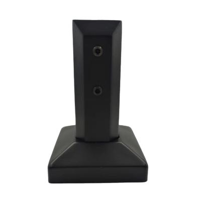 China Glass Spigot Clip Precision Investment Casting Glass Clamp in Matt Black with Coating for sale