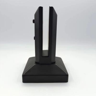 China Glass Spigot Clip Precision Investment Casting Glass Clamp in Matt Black with Coating for sale