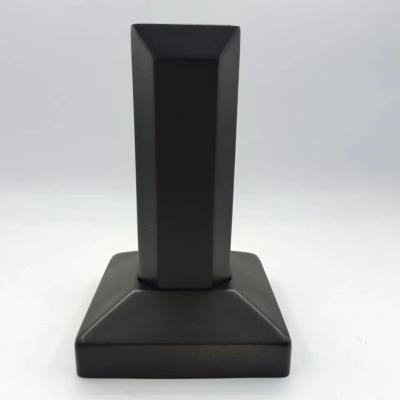China Precision Investment Casting Matte Black Square Glass Spigot for Stainless Steel Balustrade Glass Railing for sale