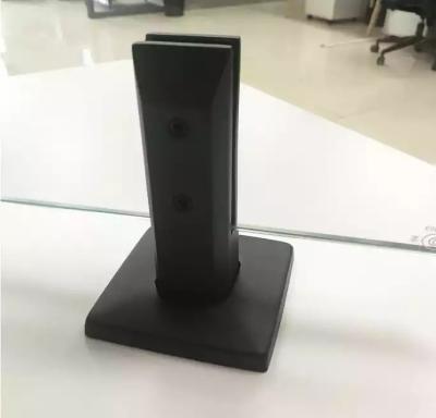 China Precision Investment Casting Matte Black Square Glass Spigot for Stainless Steel Balustrade Glass Railing for sale