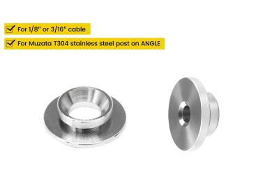 Cina Colonna di metallo linea di corda orizzontale ponte lavastoviglie kit di cablaggio di balaustra con manica di sliver in vendita