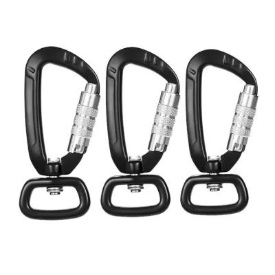 Finish polido Indústria Pesada 4KN Carabiner de Primavera Gancho para Cão Leash Caminhadas Camping