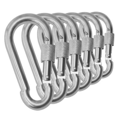 China Professional POLISH Finish Stainless Steel Spring Snap Hook with Screw Lock Eye Shape for sale