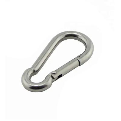 China Water Treatment 8mm Stainless 304/316 Outdoor Chain Safety Spring Clip Carabiner Snap Hook OEM for sale