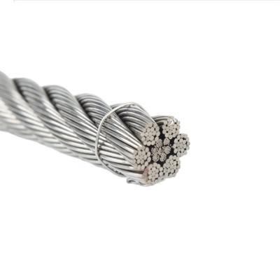 China High Tolerance Polished Stainless Steel Wire Rope for Plastic Coated 304 and 316 Material for sale
