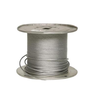 China Stainless Steel Wire Rope 3mm 1/8" Stainless Stranded Wire 1x19 Cable Railing Solution for sale