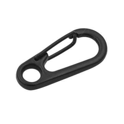 China Black Zinc Alloy Mini Carabiner Snap Hook Key Chain Ring Spring for Mining Equipment for sale