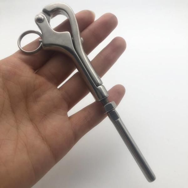 Stainless Steel AISI316 Quick Release Pelican Hook With Swage End And State Of The Art
