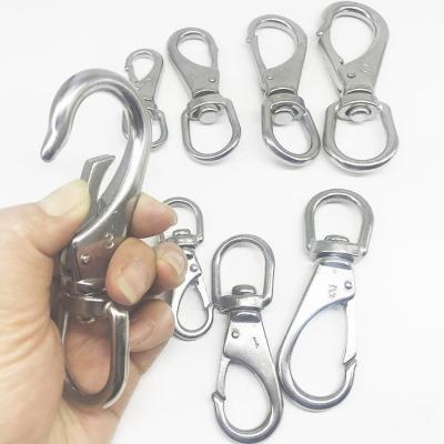 China Heavy Industry Black Finish Stainless Steel Polished AISI304 Swivel Eye Blot Spring Hooks Swivel Snap Hook for sale