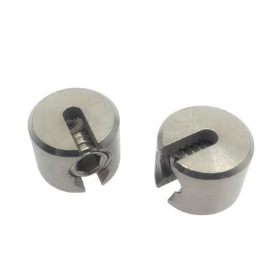 China Small Single Pivot Wire Cable Clamp in Polished 316 Stainless Steel for 3mm Rope Rigging for sale