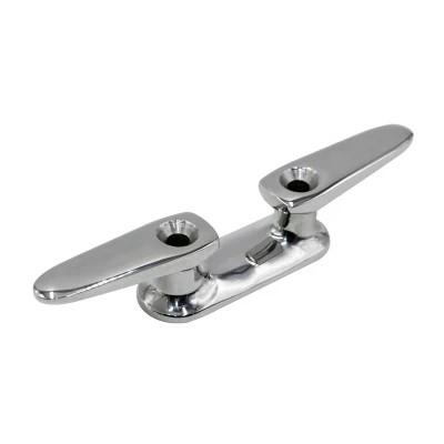 China Marine Hardware Fittings Low Silhouette Cleat in Mirror Polished 316 Stainless Steel for sale