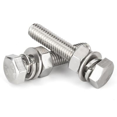 China Fully Threaded Hex Head Bolt and Nut Set for 316 M6 70mm Aluminum Fasteners Grade 8.8 for sale