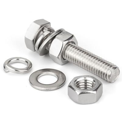 China Fully Threaded Hex Head Bolt and Nut Set for 316 M6 70mm Aluminum Fasteners Grade 8.8 for sale